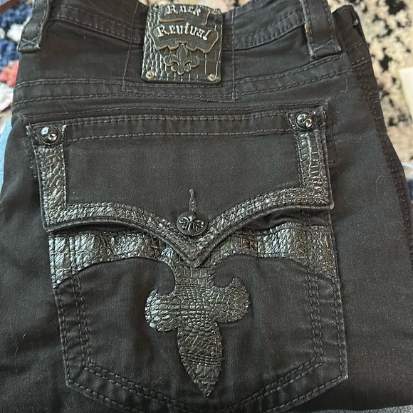 Rock Revival | Jeans | Rock Revival Steven Alt Straight 42 Black Jeans ...